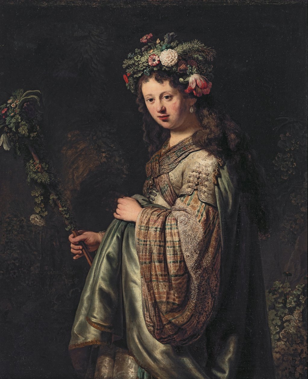 Saskia van Uylenburgh (1612-1642) als Flora